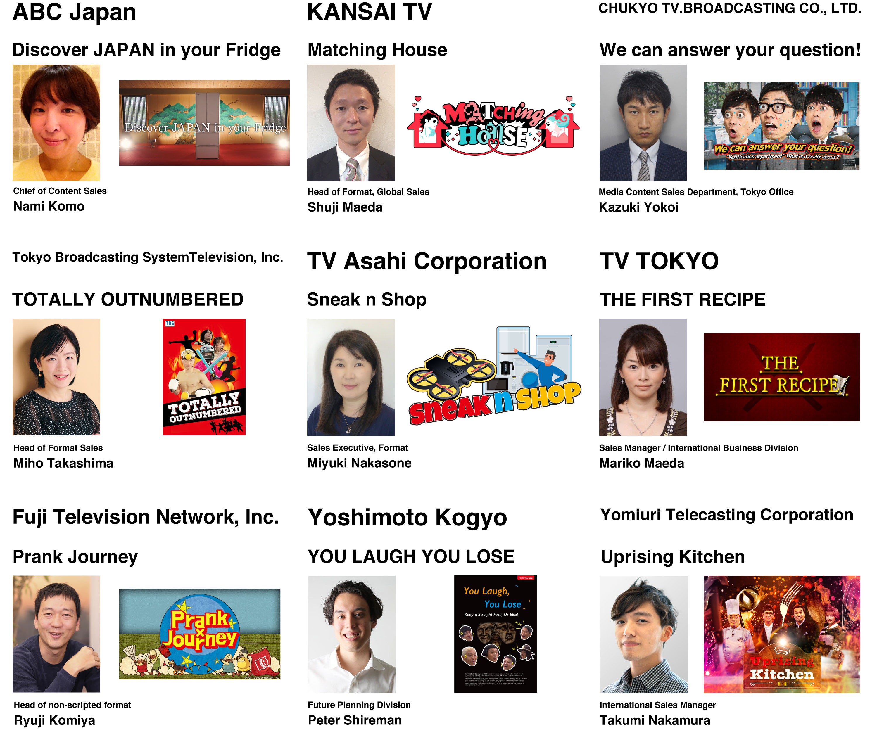 Fresh Content from Japan at ASIA TV FORUM 2022 (ATF2022) | JAPAN Program Catalog